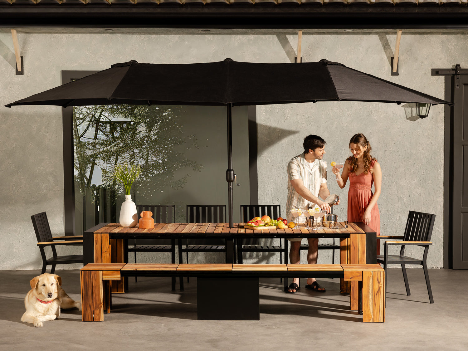 Extendable Outdoor Dining Table Set | Transformer Table