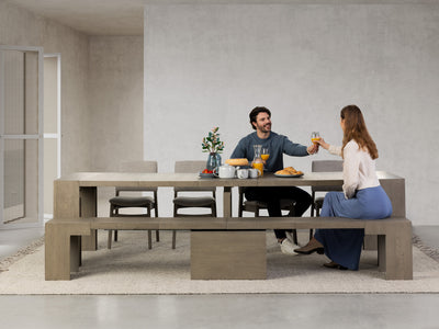Extendable Dining Table Set with Bench and Chairs | Transformer Table