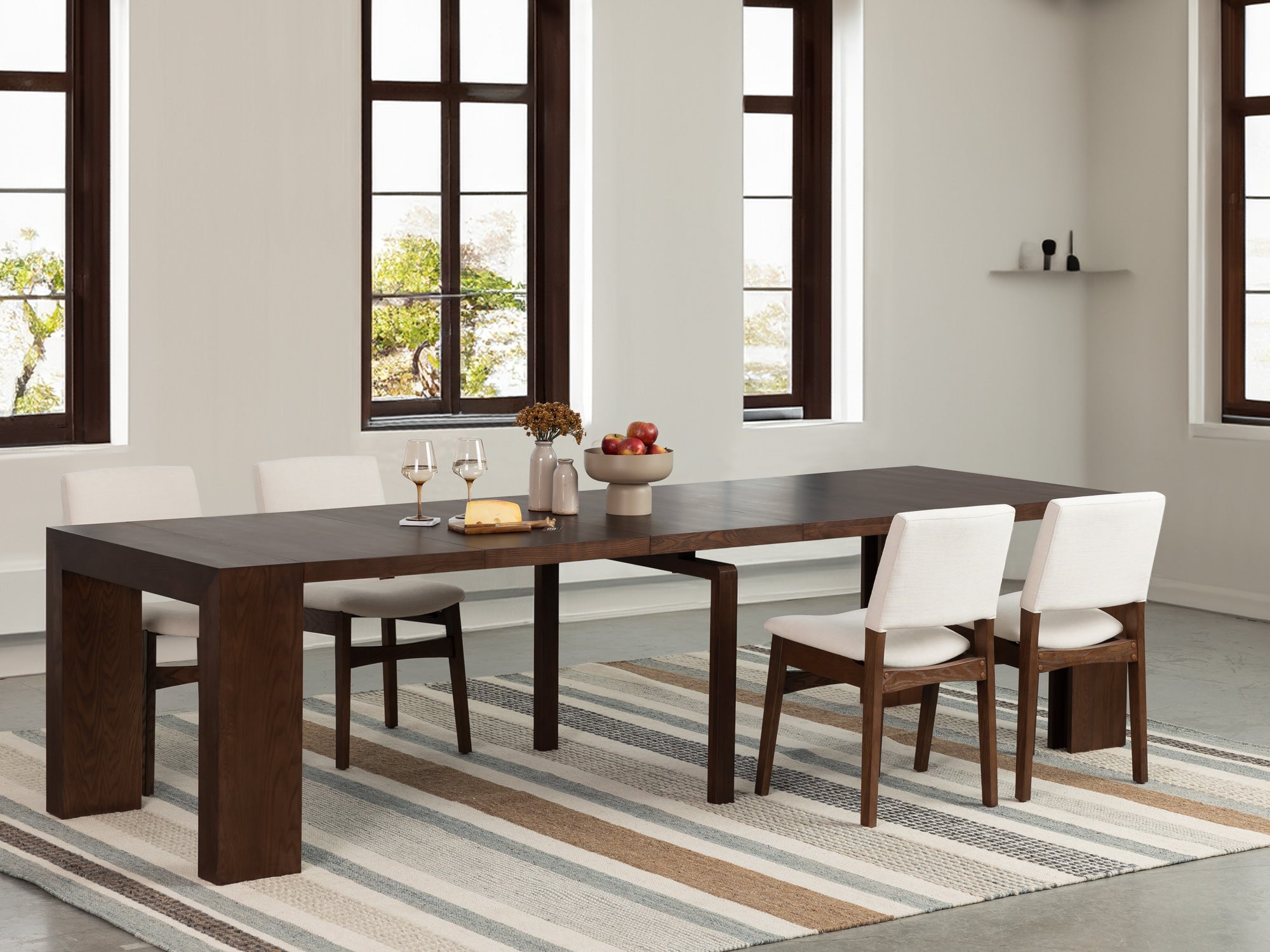 Extendable Dining Table Set with 4 Chairs| Transformer Table