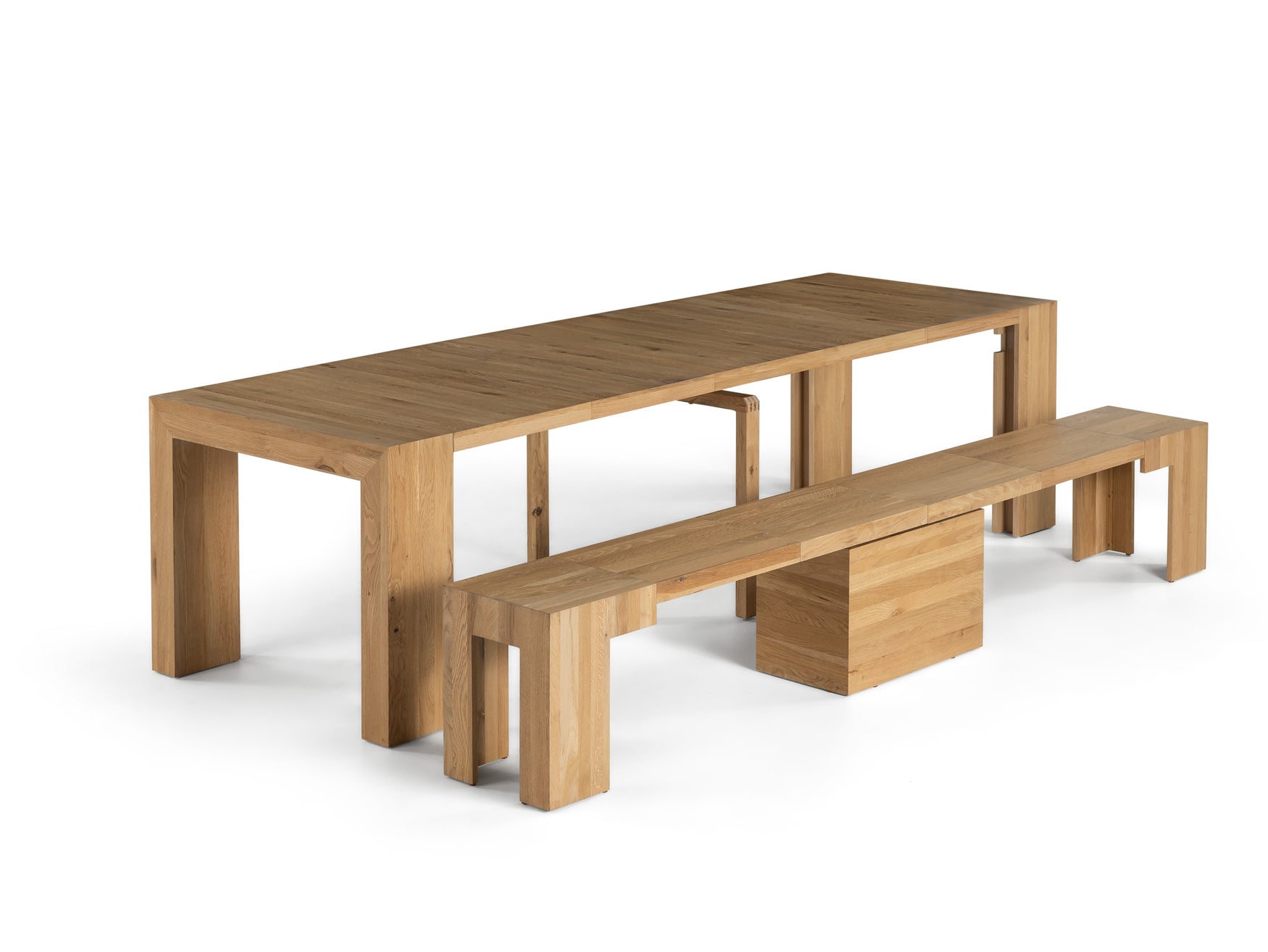 Extendable Dining Table Sets with Bench | Transformer Table