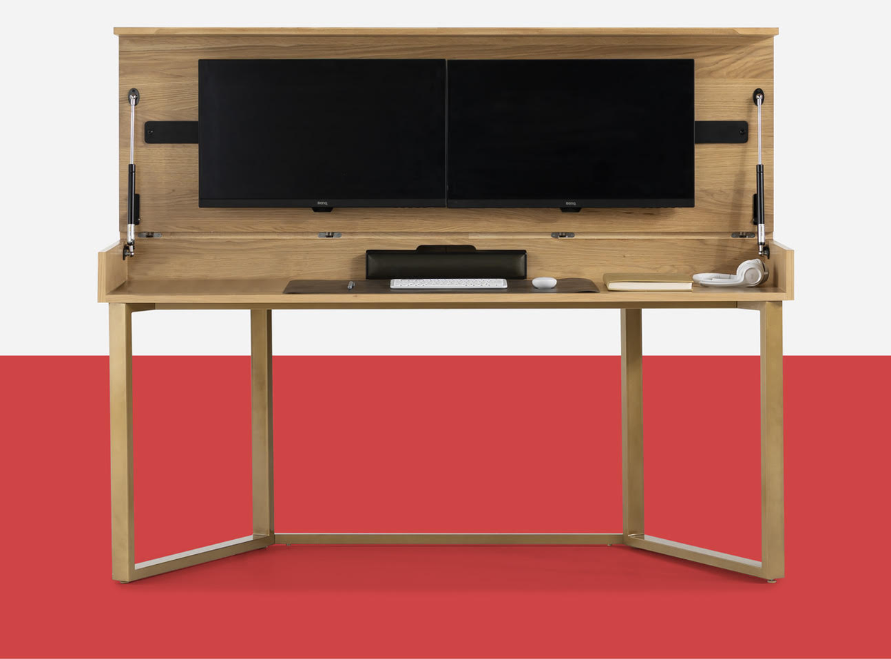 Adjustable Home Office Double Desk - Table to Desk | TT CA