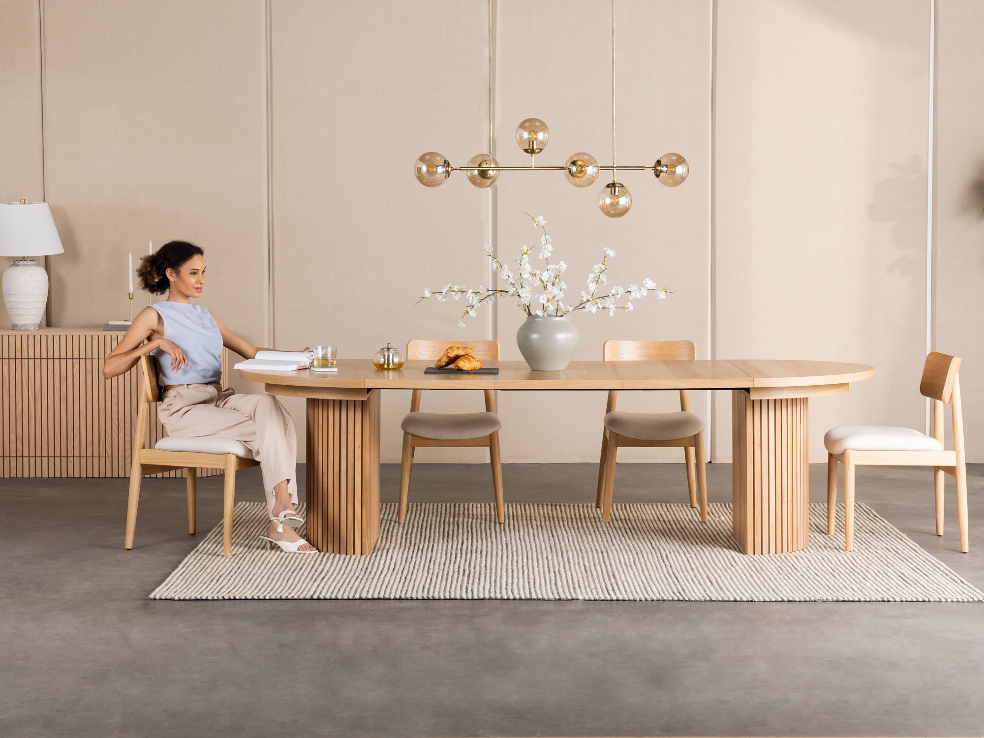 Round Extendable Table with Chairs | Transformer Table