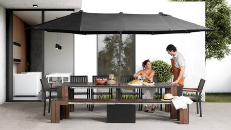 Extendable Outdoor Dining Table Set ⎹ Transformer Table – Transformer ...