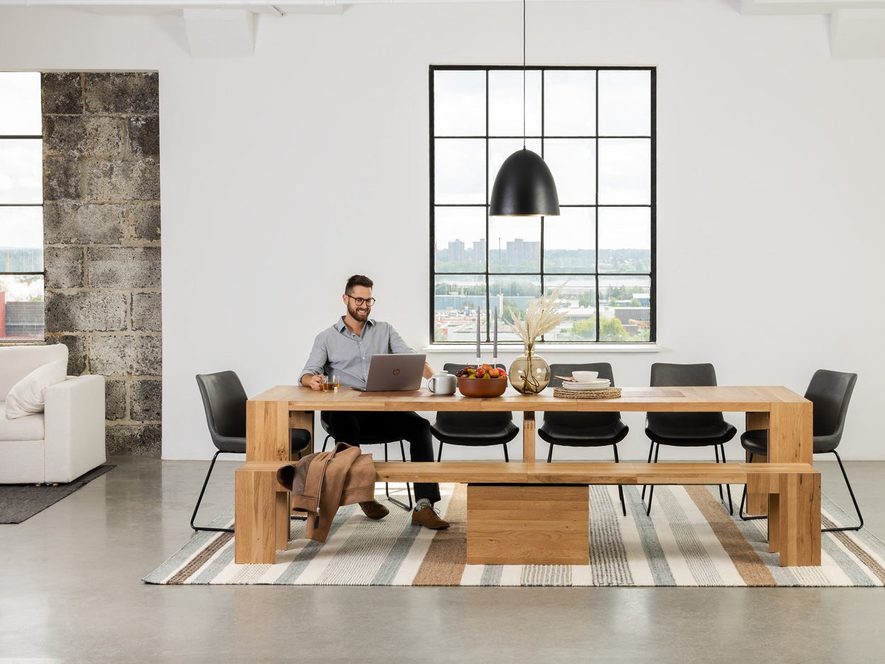 Extendable Dining Table with Bench | Transformer Table