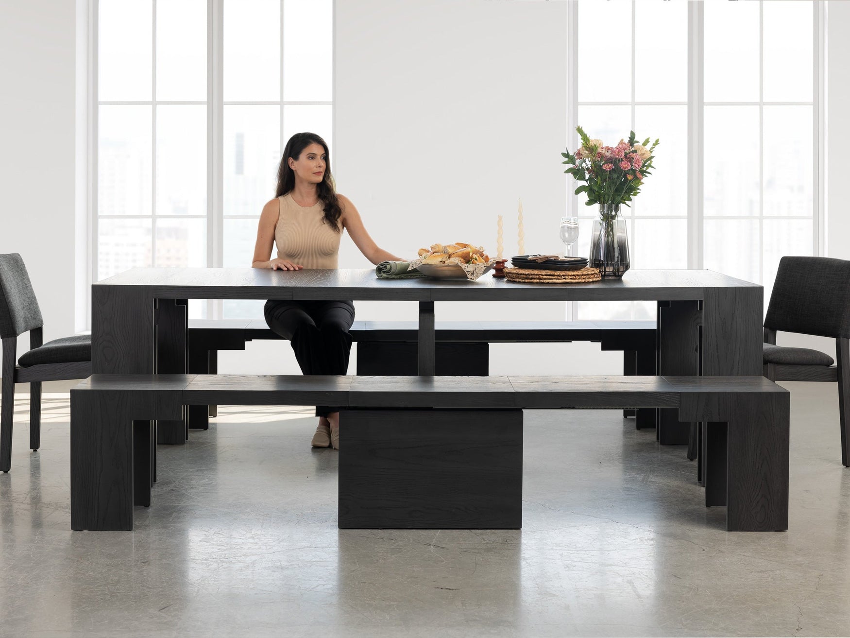 Solid Wood Extendable Dining Table | Transformer Table